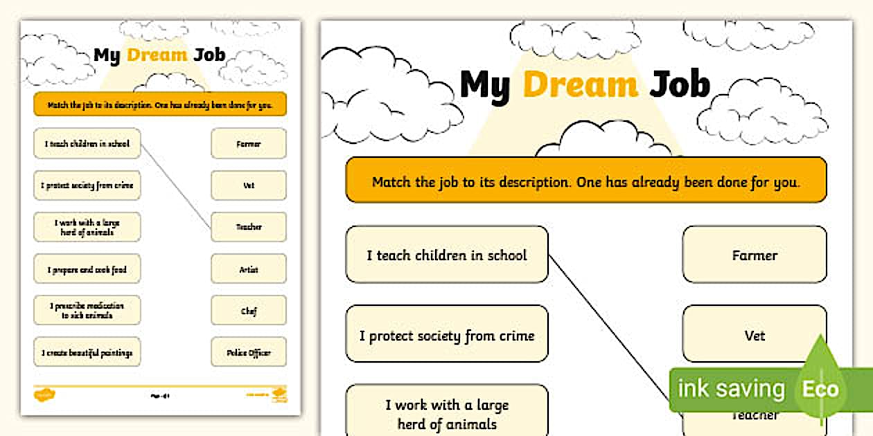 My Dream Job Activity Sheets (teacher made) - Twinkl