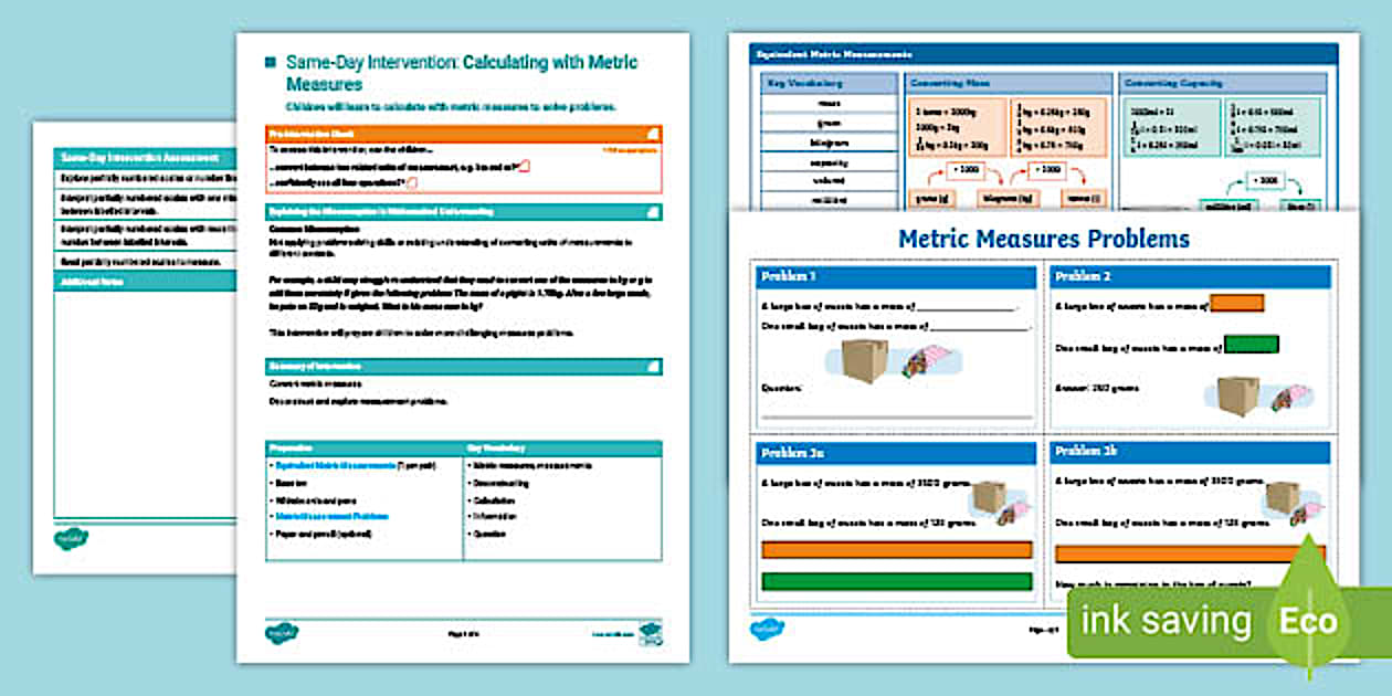 👉 Y6 Intervention: Calculating with Metric Measures