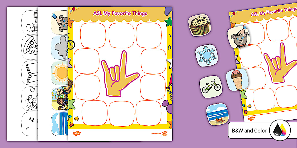 Favorite Sign Language activity | ASL Resource | Twinkl USA