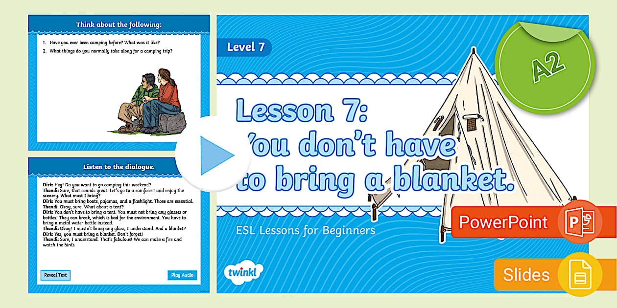 ESL Curriculum Level 7, Lesson 7 (teacher made) - Twinkl