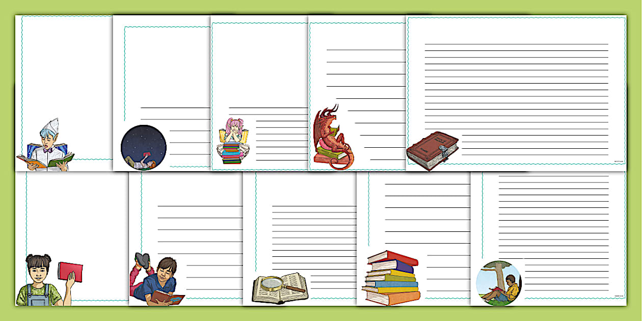 World Book Day Borders and Writing Paper - Twinkl