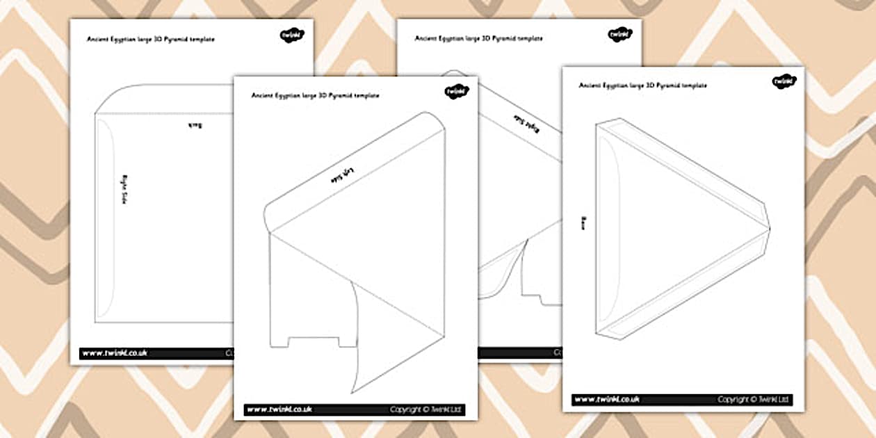 Make Your Own 3D Pyramid Template - History Primary Resource