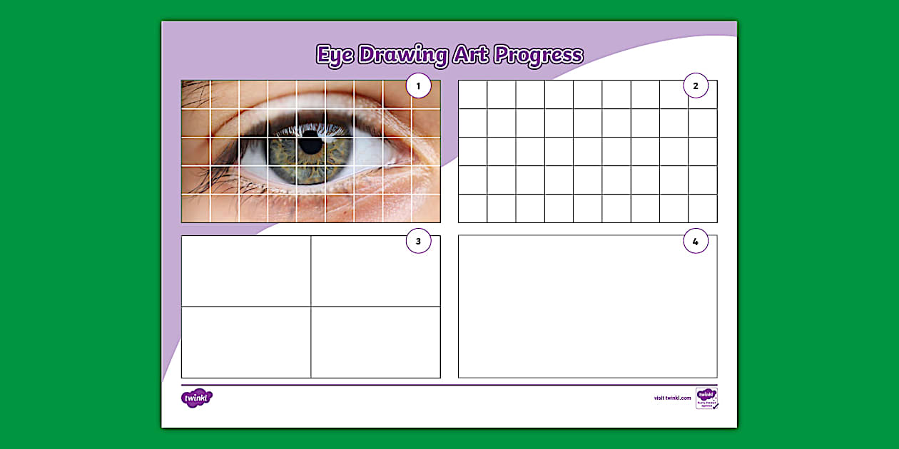 Eye Art Progress Template (Teacher-Made) - Twinkl