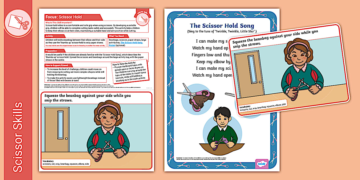 Fine Motor Scissor Skills Activity: Squeeze the Beanbag