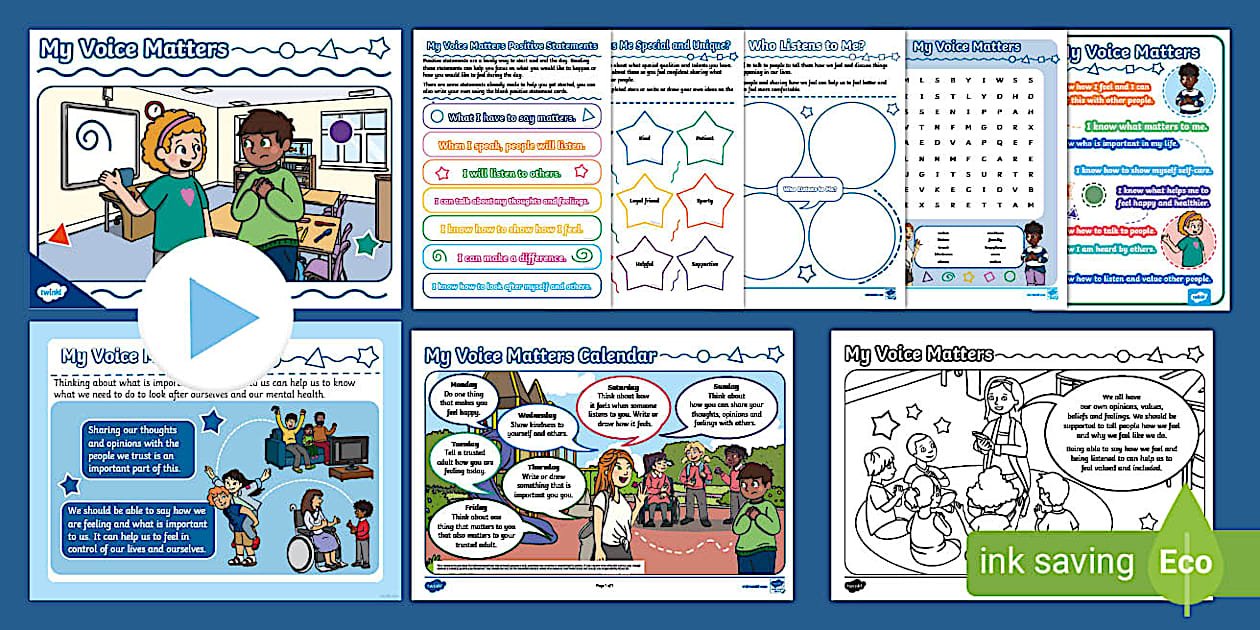 My Voice Matters: KS1 Resource Pack (Hecho por educadores)