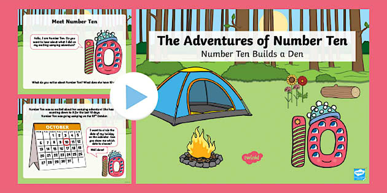 👉 The Adventures of Number Ten Story PowerPoint - Twinkl