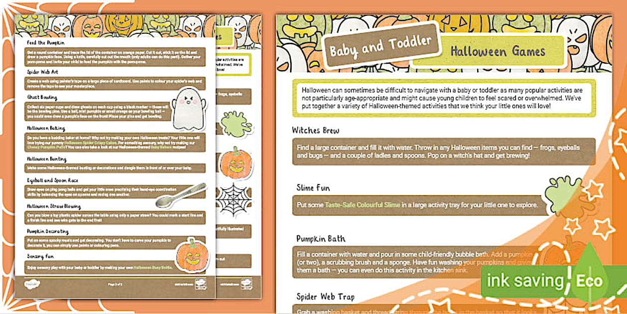 Baby and Toddler Halloween Games and Activities - Twinkl
