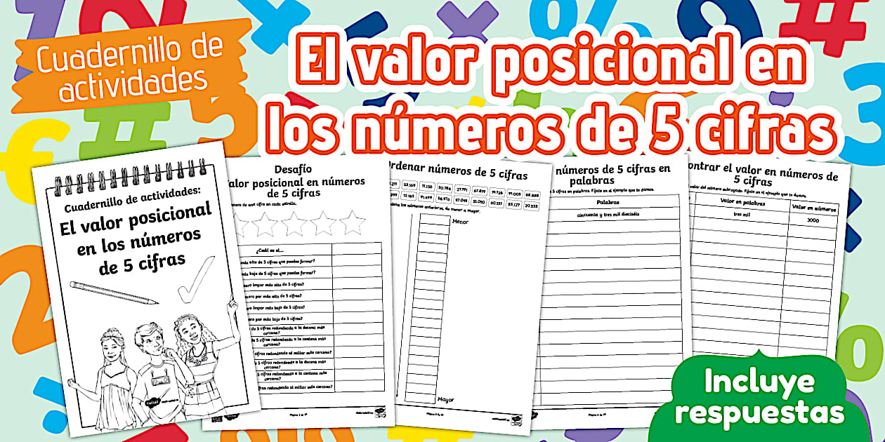 Cuadernillo: El valor posicional en los números de 5 cifras - 4º de ...