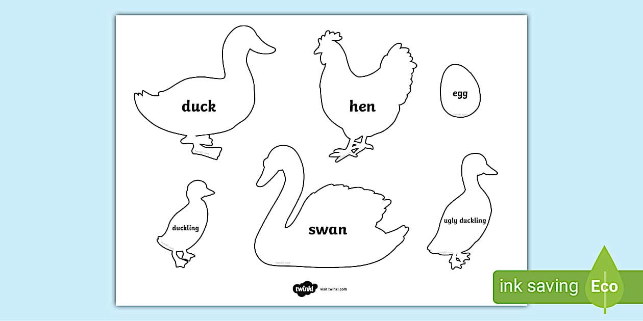 The Ugly Duckling Shadow Puppets (teacher made) - Twinkl