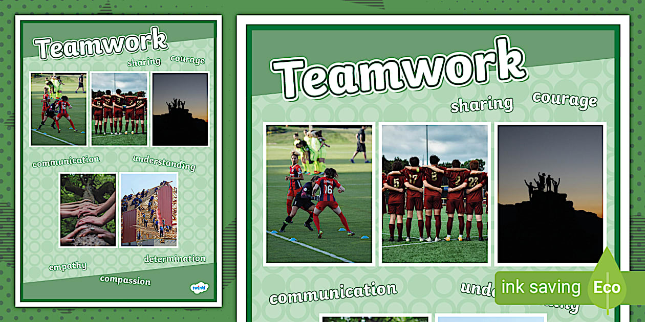 Teamwork Photo Display Poster (teacher made) - Twinkl