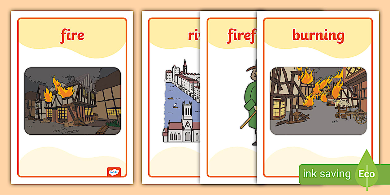 Precursive The Great Fire of London Display Posters - Twinkl