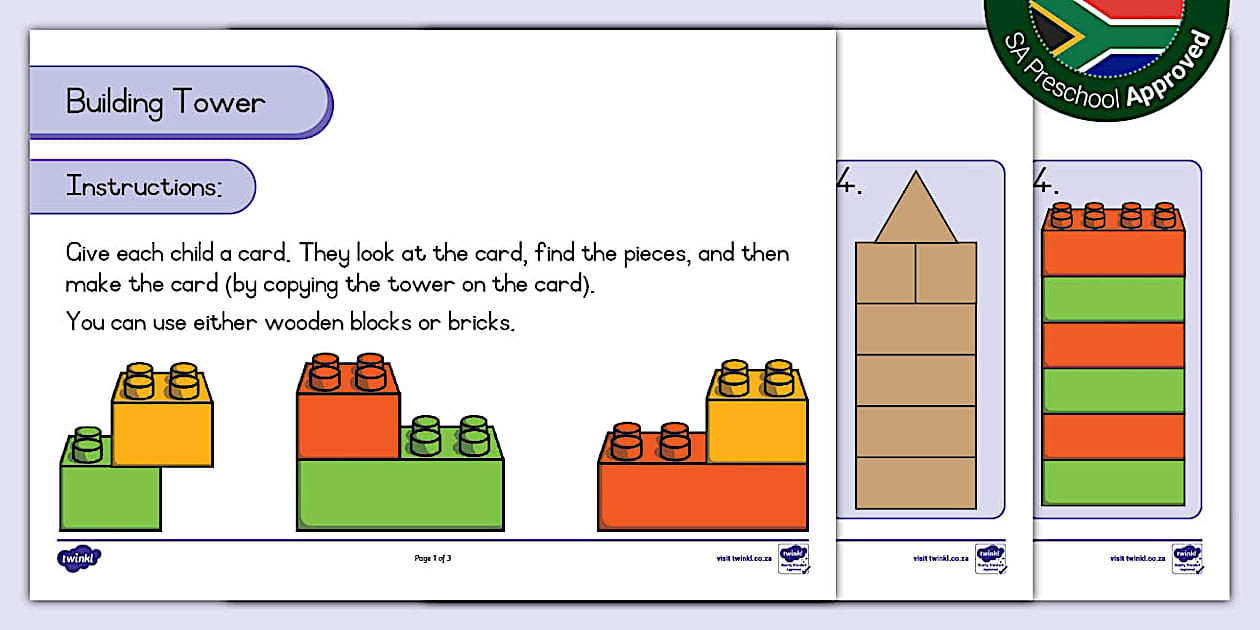 Building Towers - Cards (teacher made) - Twinkl