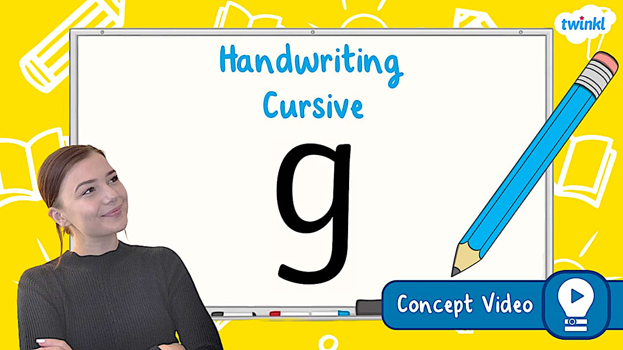 The Letter 'g' | Cursive Handwriting Concept Video