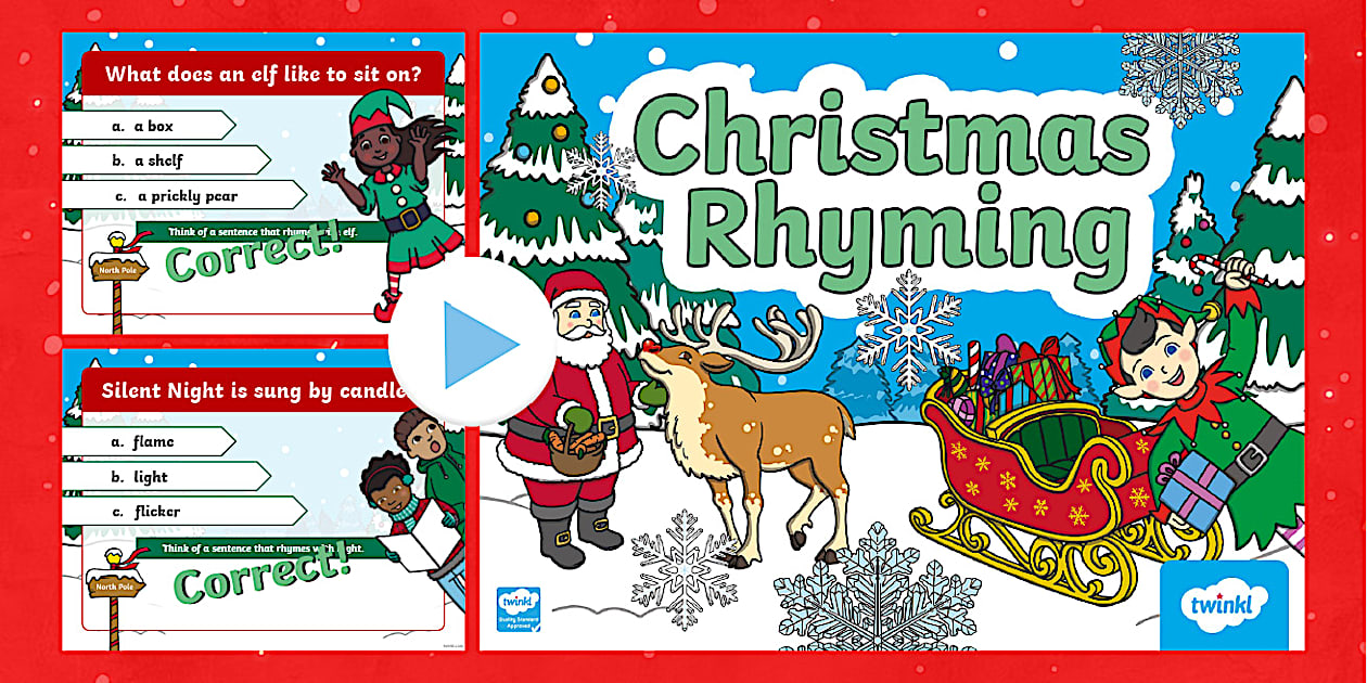 Christmas Rhyming Interactive PowerPoint (teacher made)