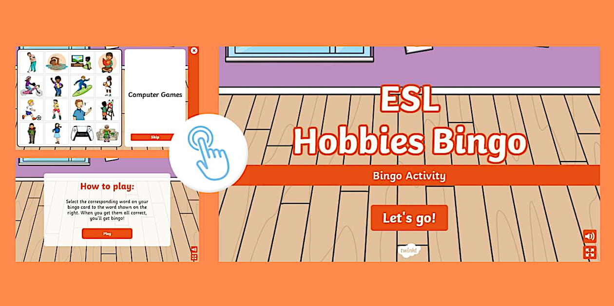 ESL Hobbies Bingo (teacher made) - Twinkl