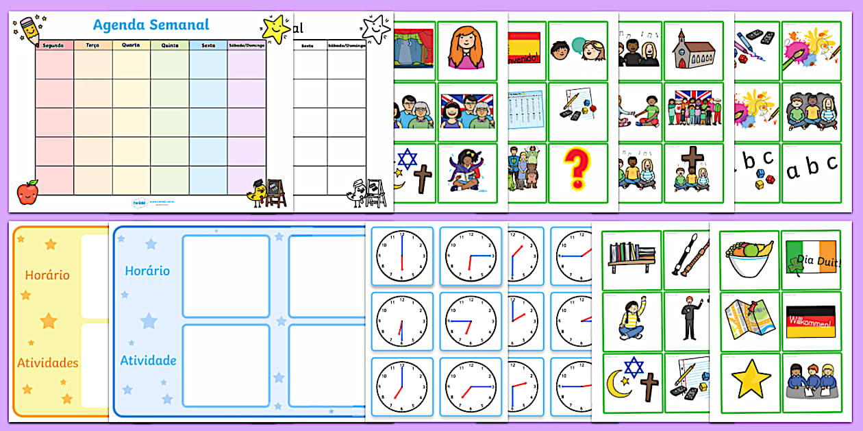 Agenda Visual - Pacote (Teacher-Made) - Twinkl