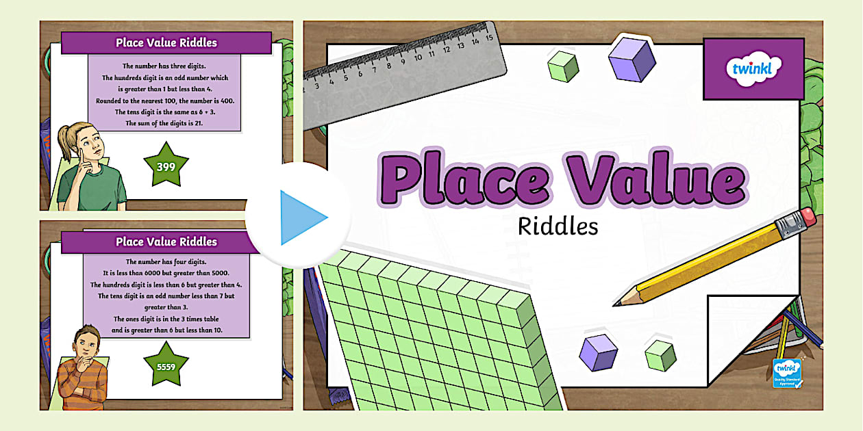 Place value riddles | PowerPoint | Easy to download - Twinkl