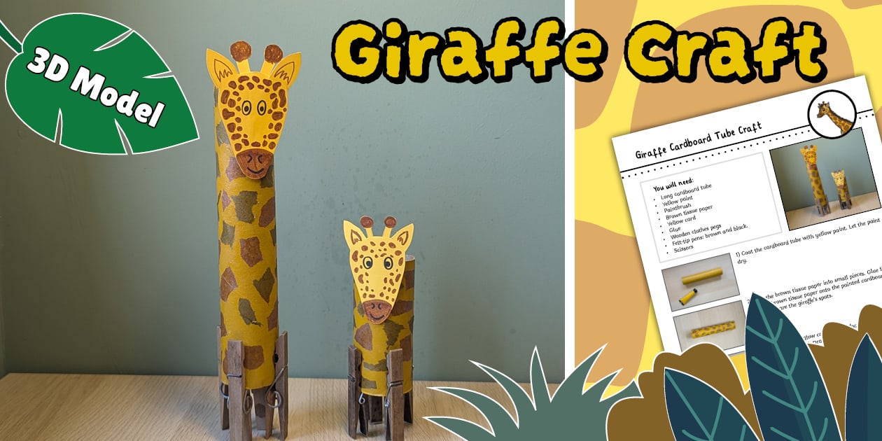 Giraffe Cardboard Tube Craft
