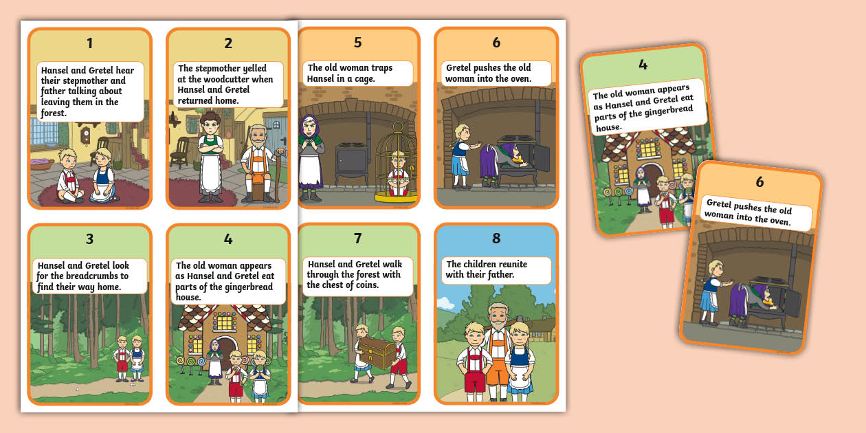 Hansel and Gretel Freeze Frame Drama Flashcards - Twinkl