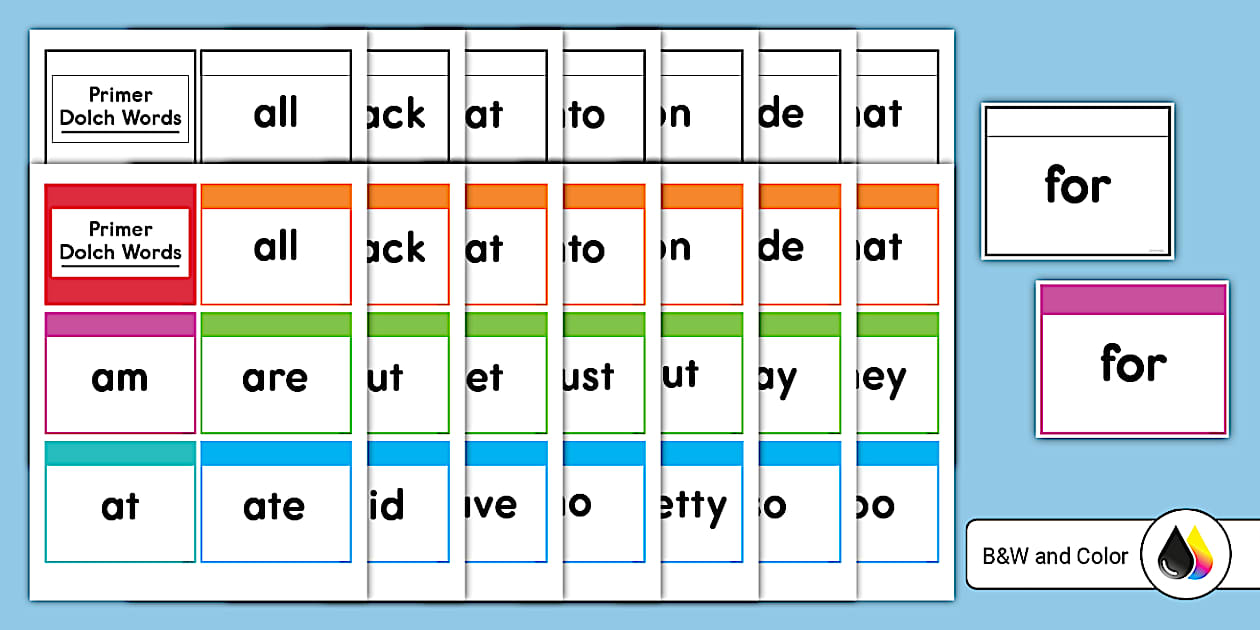 Primer Dolch Word Flash Cards (teacher made) - Twinkl