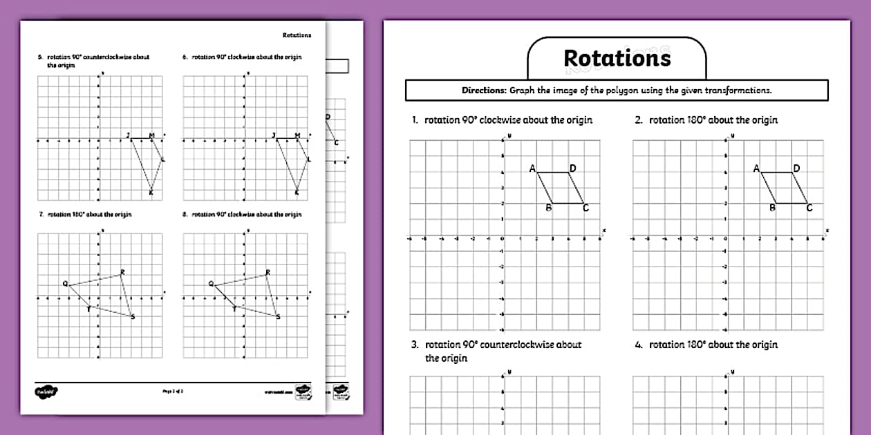 Eighth Grade Rotations Practice (teacher made) - Twinkl