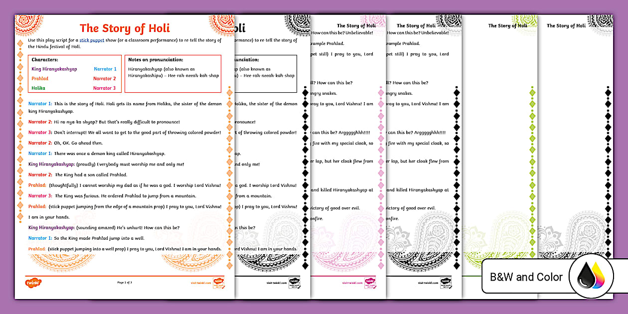 The Story of Holi | Hindu Holiday | Twinkl USA - Twinkl
