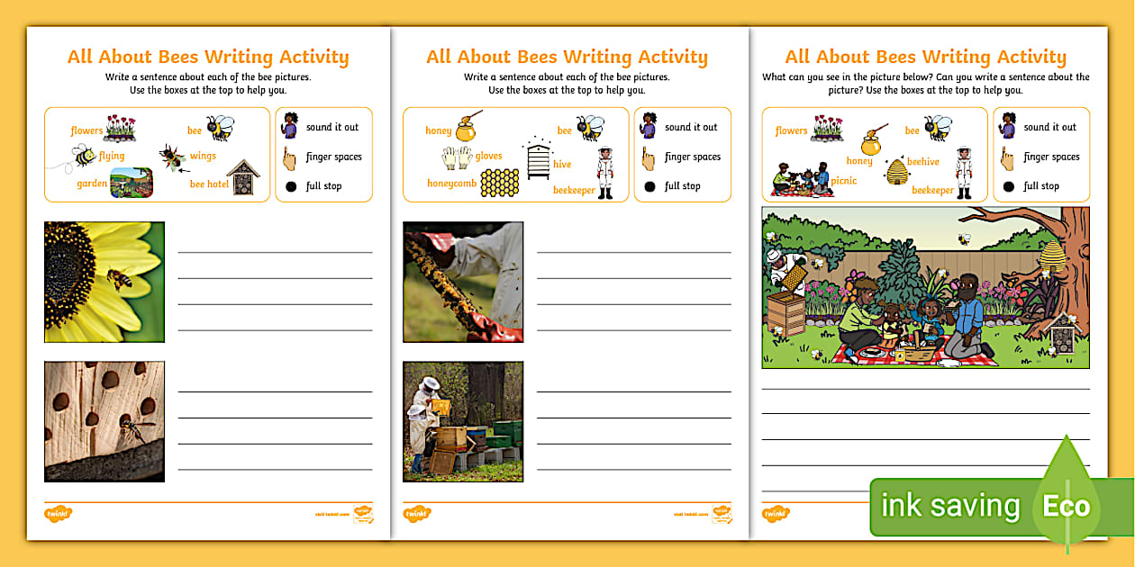 All About Bees Early Writing Activity (teacher made)