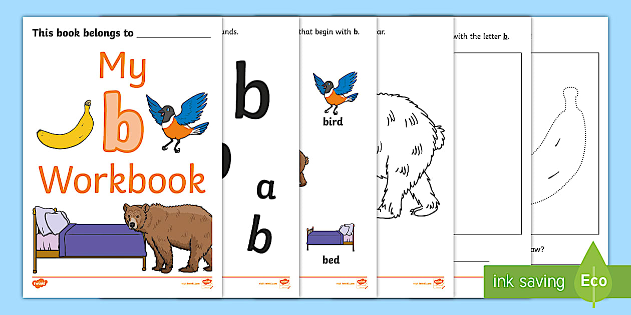 The Letter 'b' Workbook for Children | Phonics Resources