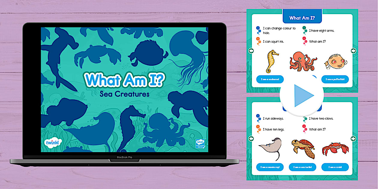 What Am I? Sea Creatures PowerPoint Game (teacher made)