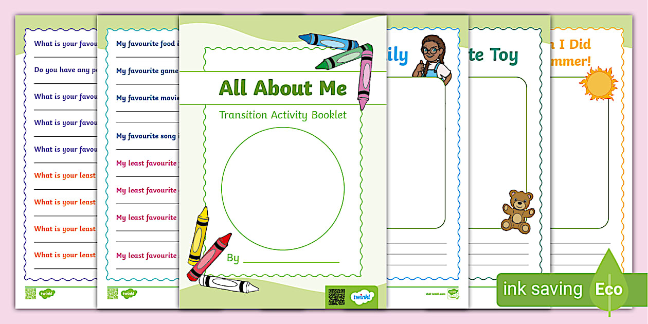Editable All About Me Transition Activity Booklet - Twinkl