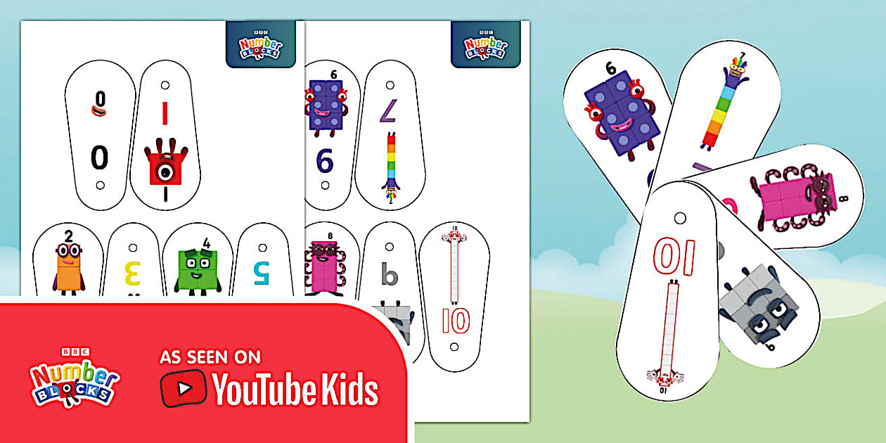 Numberblocks: 0 - 10 Number Fan (teacher made) - Twinkl