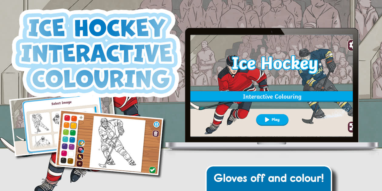 Ice Hockey Interactive Colouring