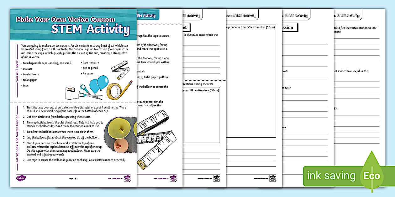 Make Your Own Vortex Cannon STEM Activity Ι Forces - Twinkl