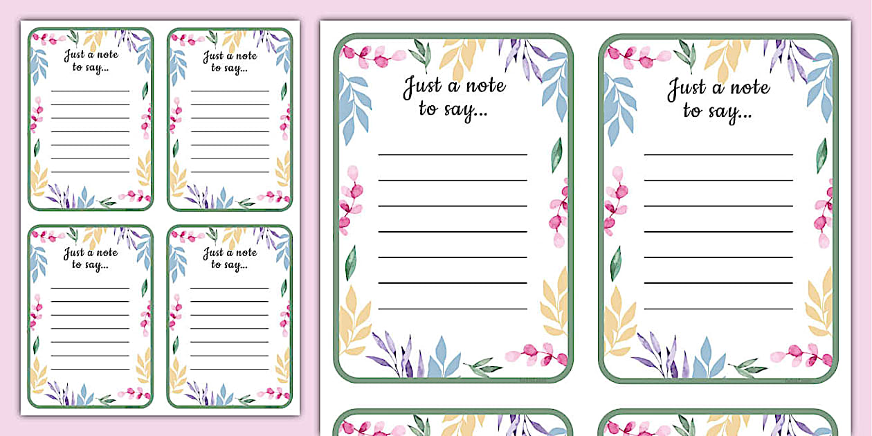 Just a Note to Say Motivational Messages (teacher made)