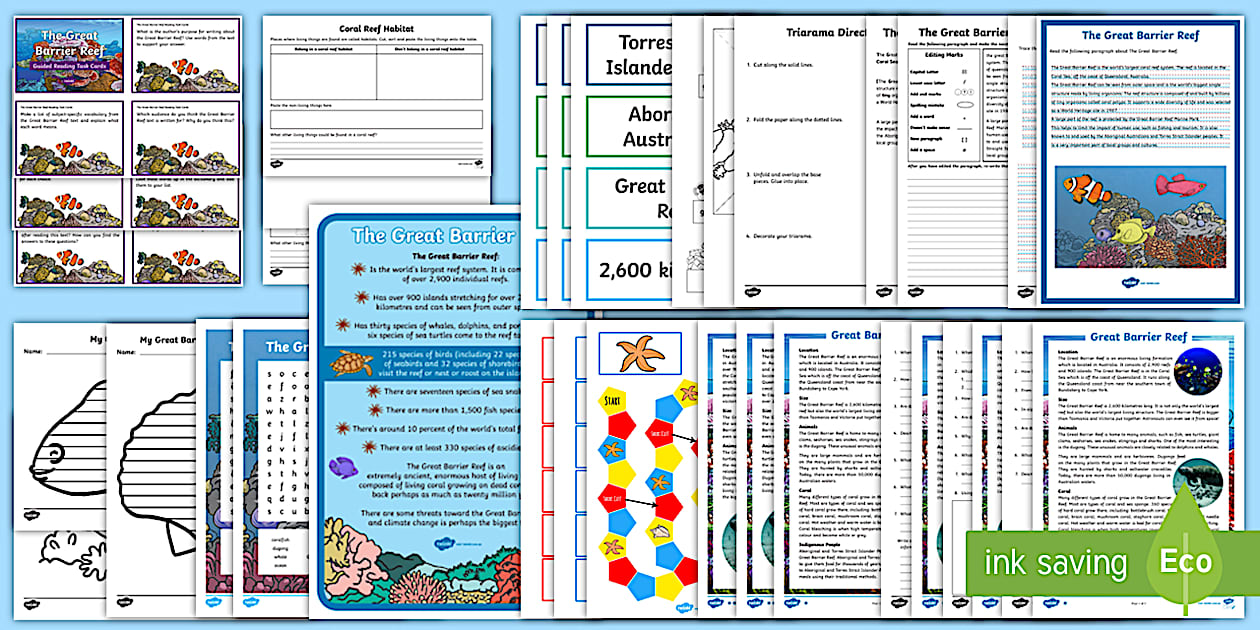 Great Barrier Reef Upper Primary Resource Pack - Twinkl