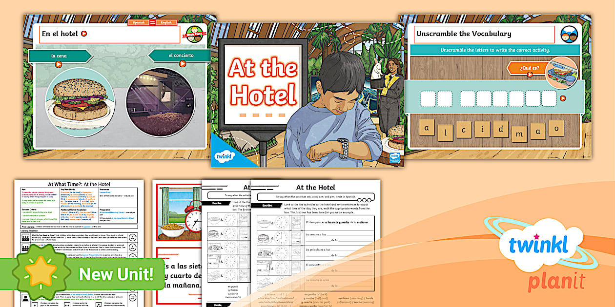👉 PlanIt Year 6 Spanish Lesson: At the Hotel