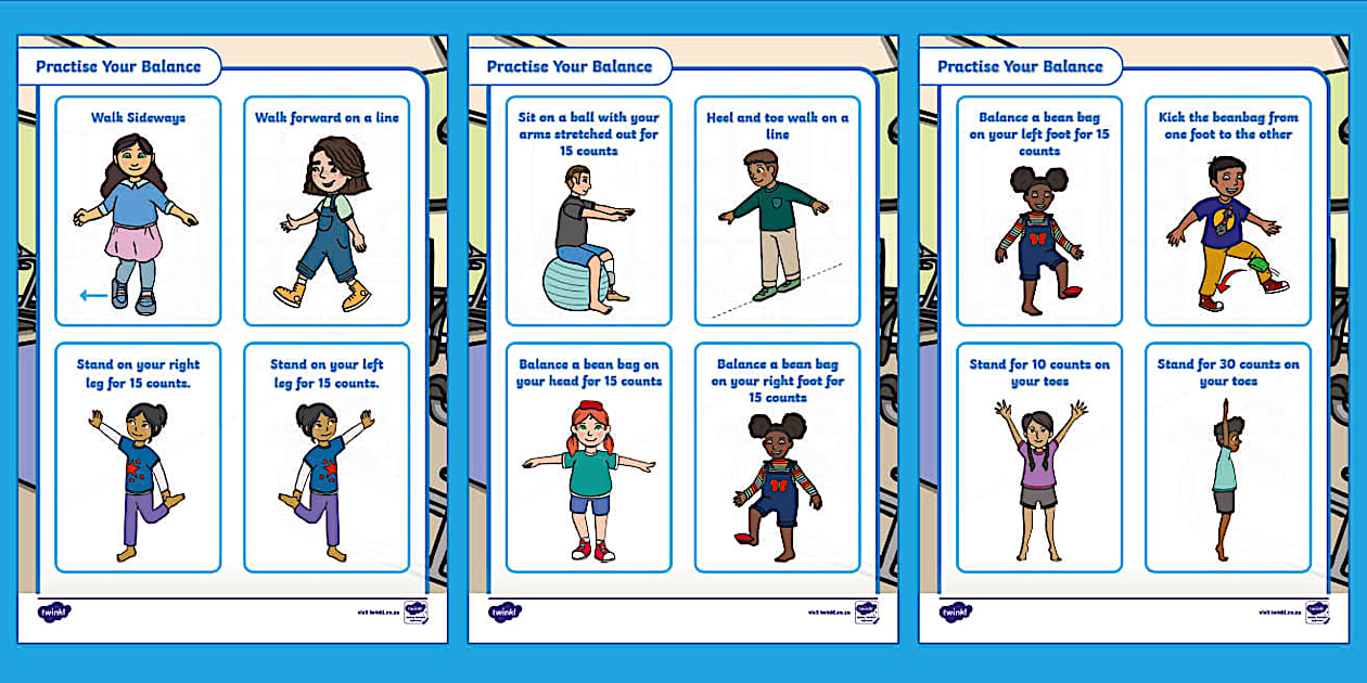 Practise Your Balance Activity Cards - Twinkl South Africa