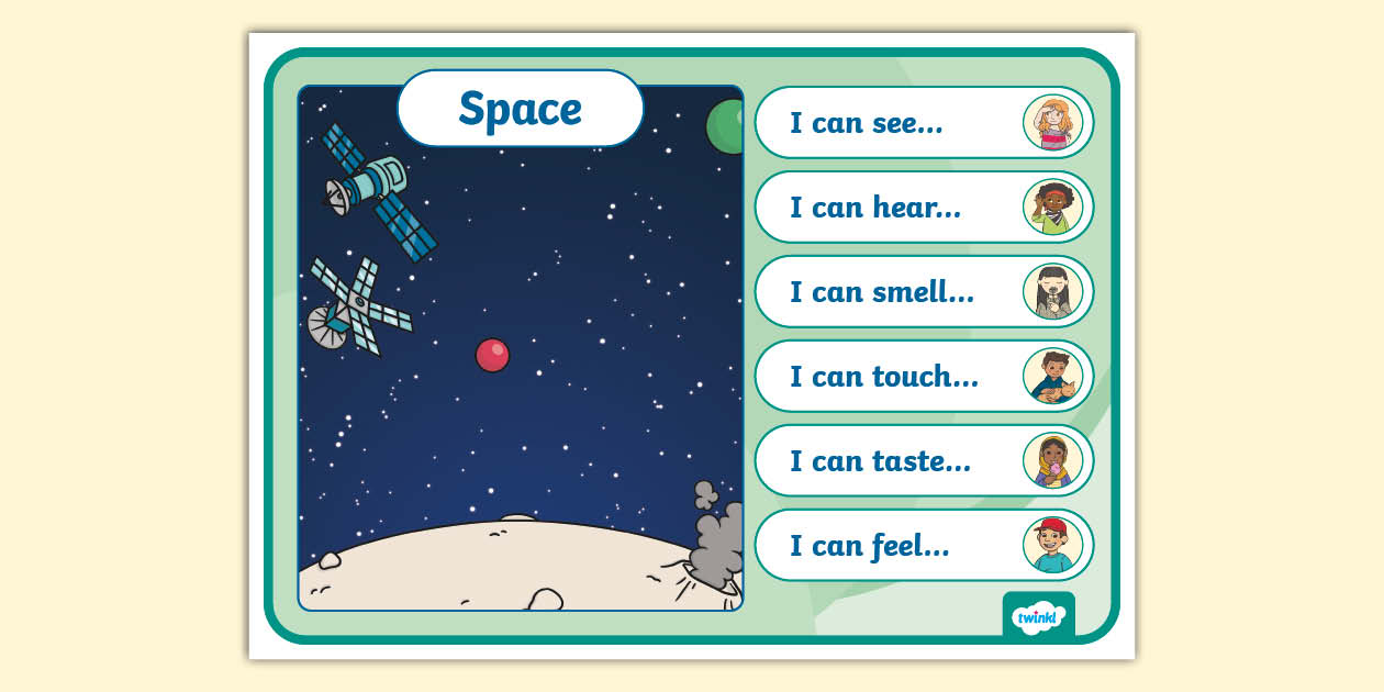 Space Senses Display Poster - Twinkl Primary - Twinkl