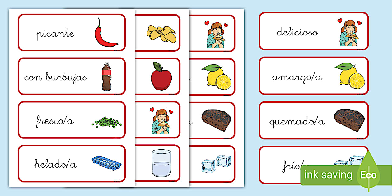 Tarjetas de vocabulario: La comida | Recursos | Twinkl