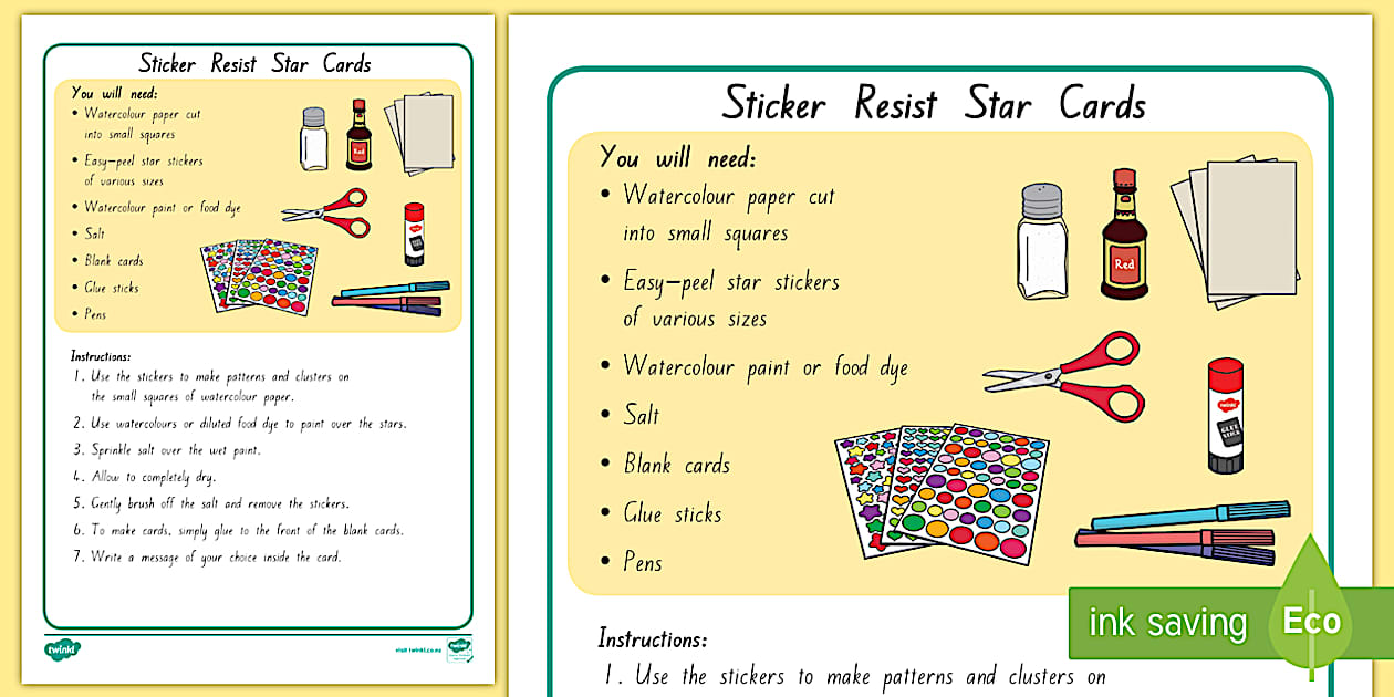 Sticker Resist Star Craft (teacher made) - Twinkl
