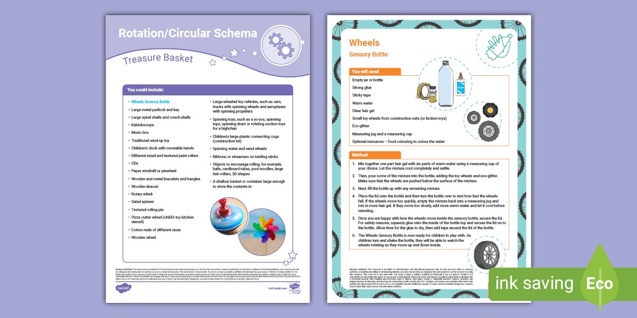 Rotation/Circular Schema Treasure Basket Ideas Sensory Play