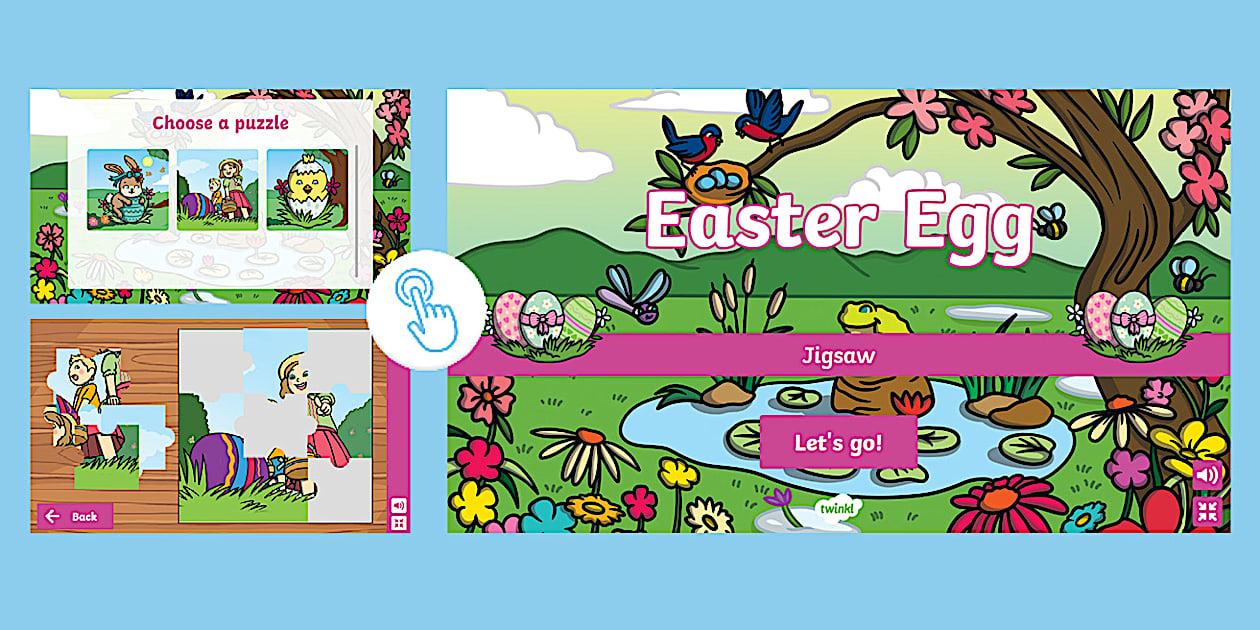 Easter Egg Interactive Jigsaw (teacher made) - Twinkl