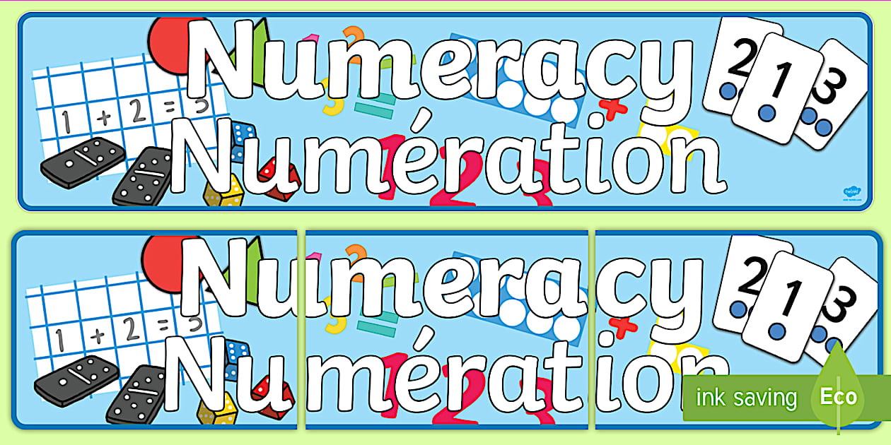 Numeracy Display Banner English/French - Numeracy Display Banner