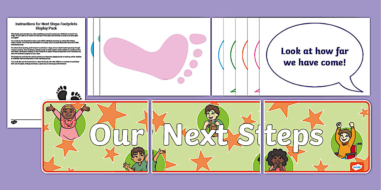 👉 EYFS Next Steps Footprint Display Pack (teacher made)