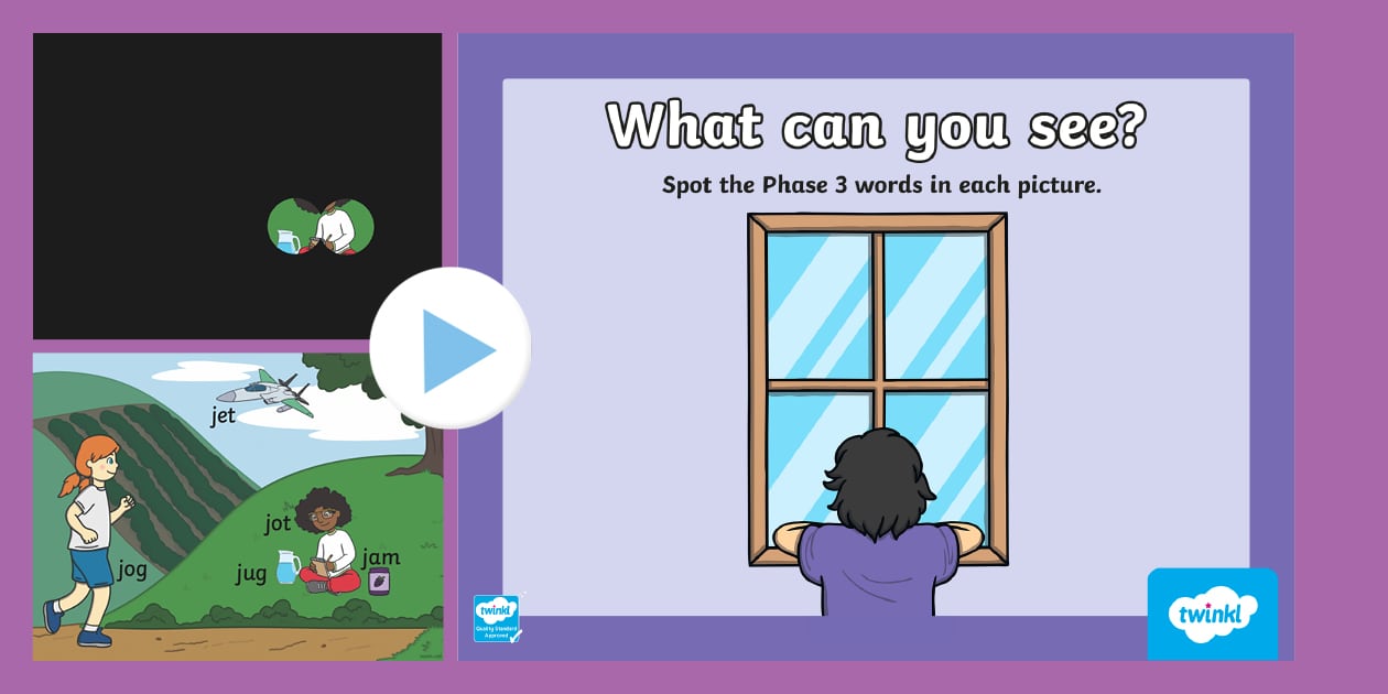 Phase 3 Words - What Can You See PowerPoint - KS1 - Twinkl