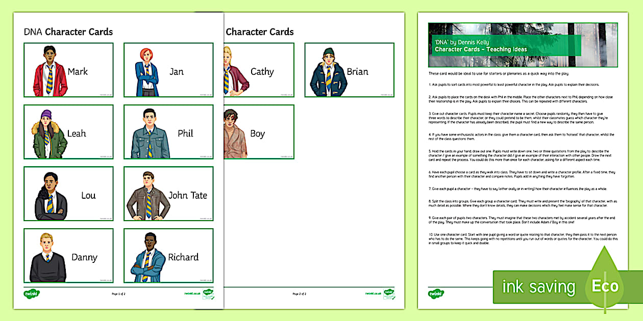 GCSE DNA Character Cards Pack (teacher made) - Twinkl