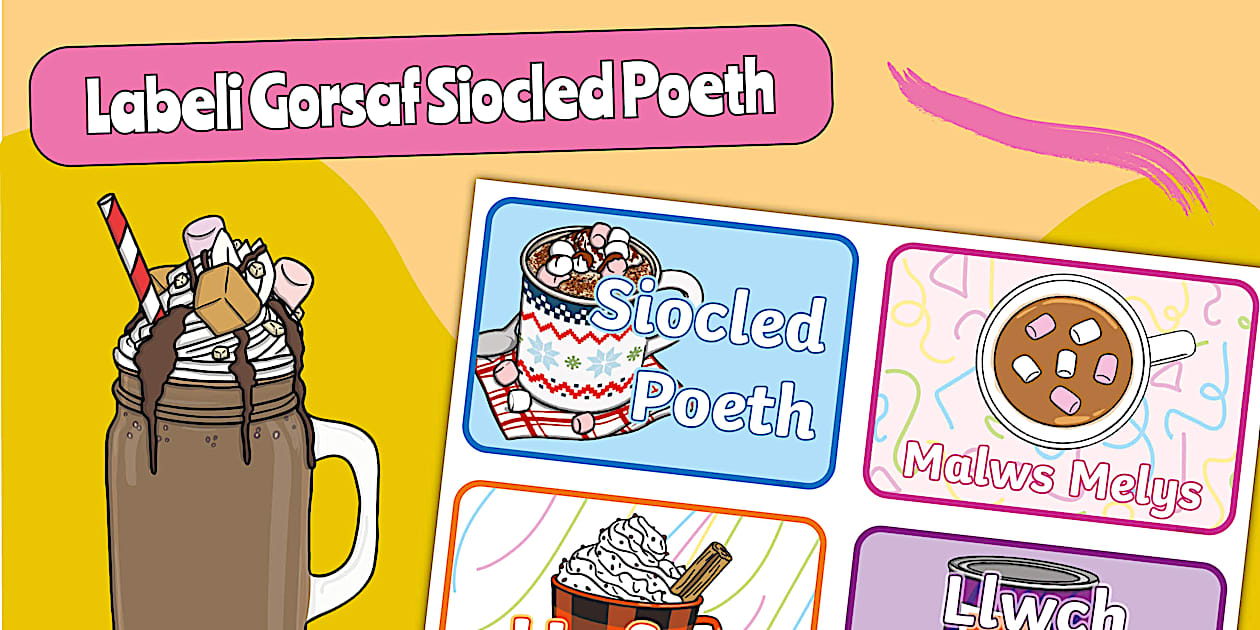 Labeli Gorsaf Siocled Poeth