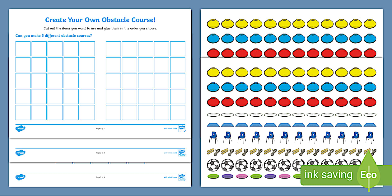 Obstacle Course Sequence and Pattern Activity (Teacher-Made)