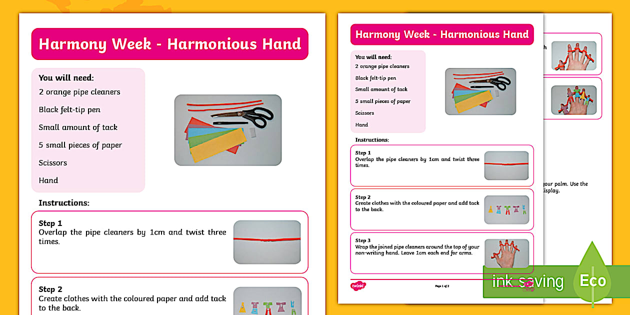 Harmony Week Craft - Harmony Week Resources (teacher made)