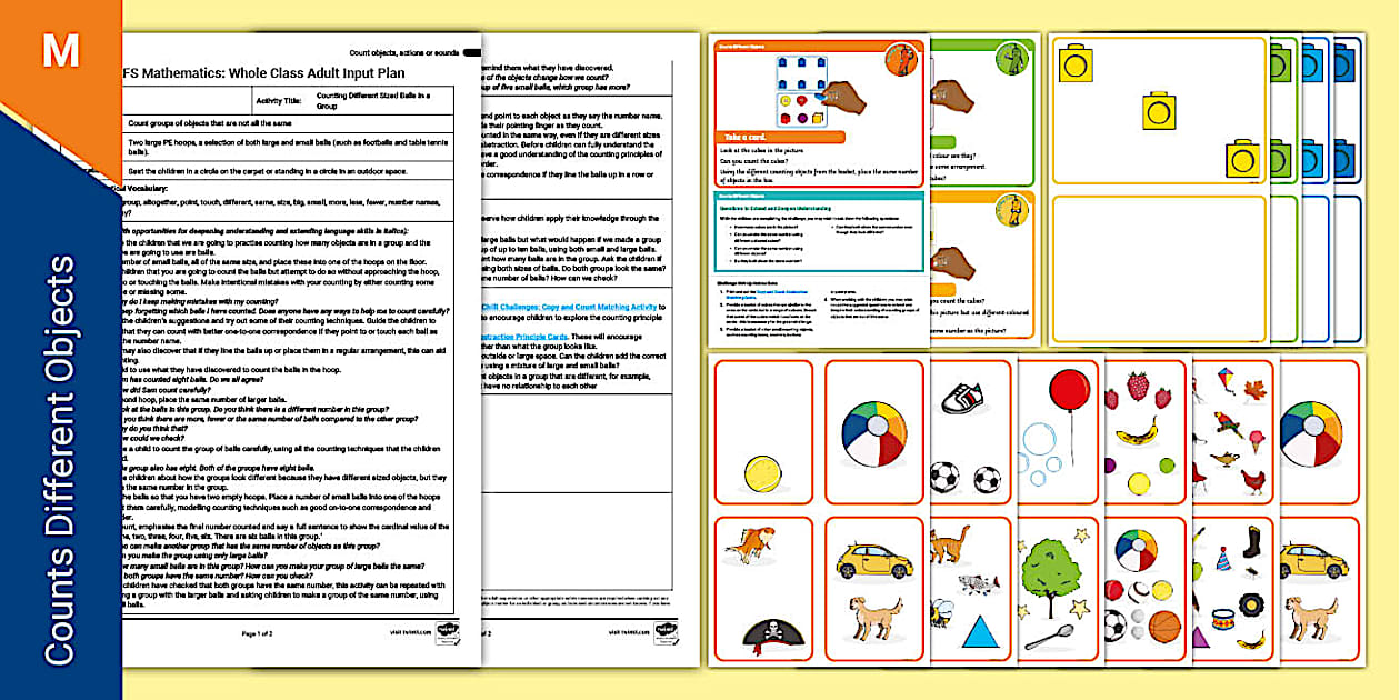 Counting Different-Sized Balls Whole Class Adult Input Plan